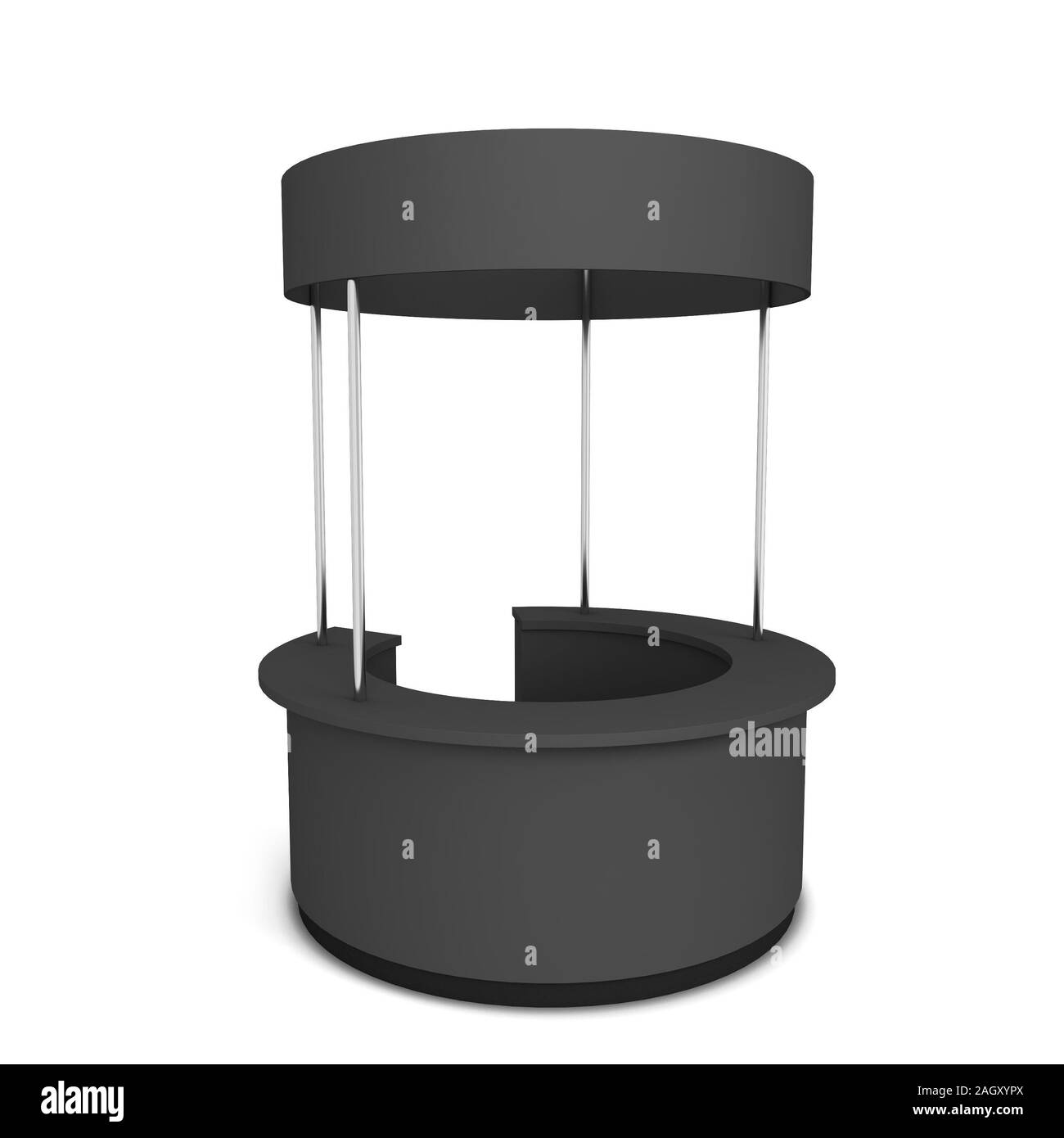 Round promotion stand. 3d illustration isolated on white background ...