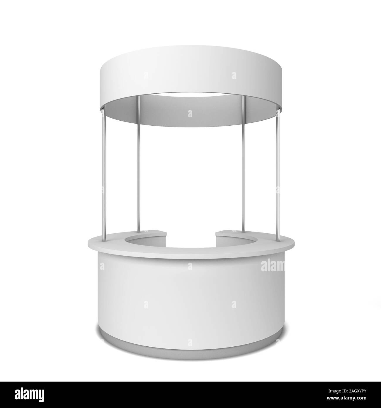 Round promotion stand. 3d illustration isolated on white background ...