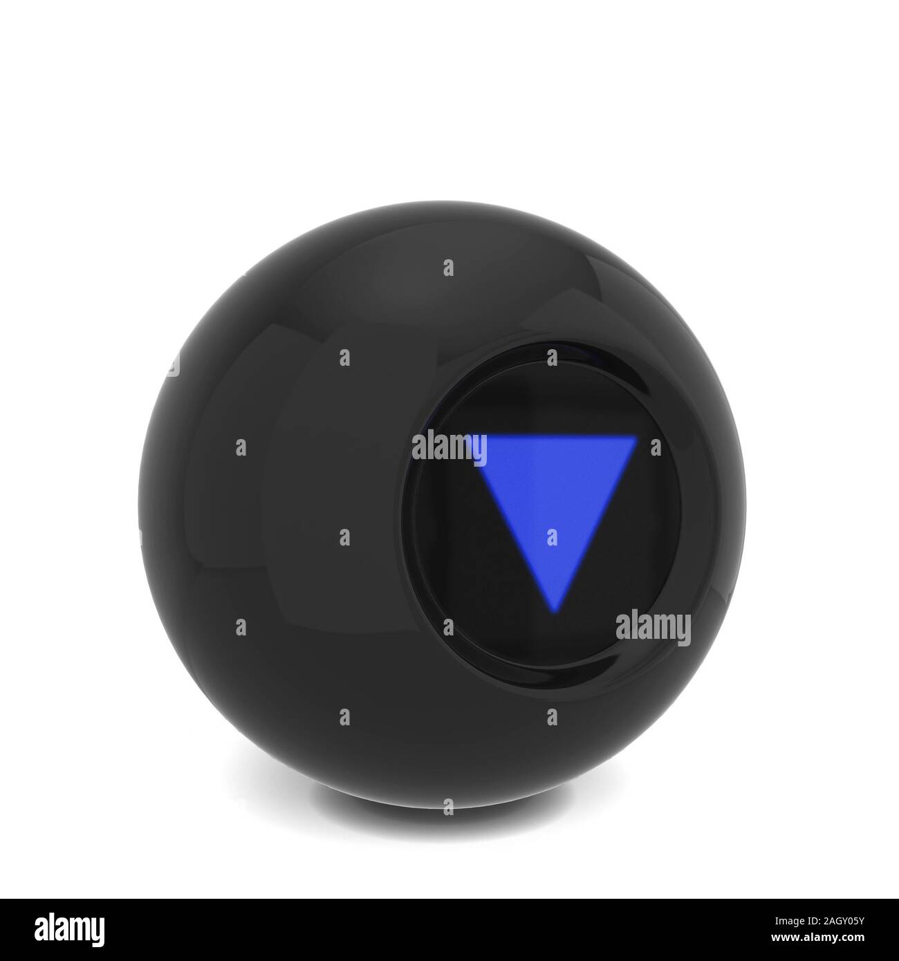 Magic black ball. 3d illustration isolated on white background Stock ...