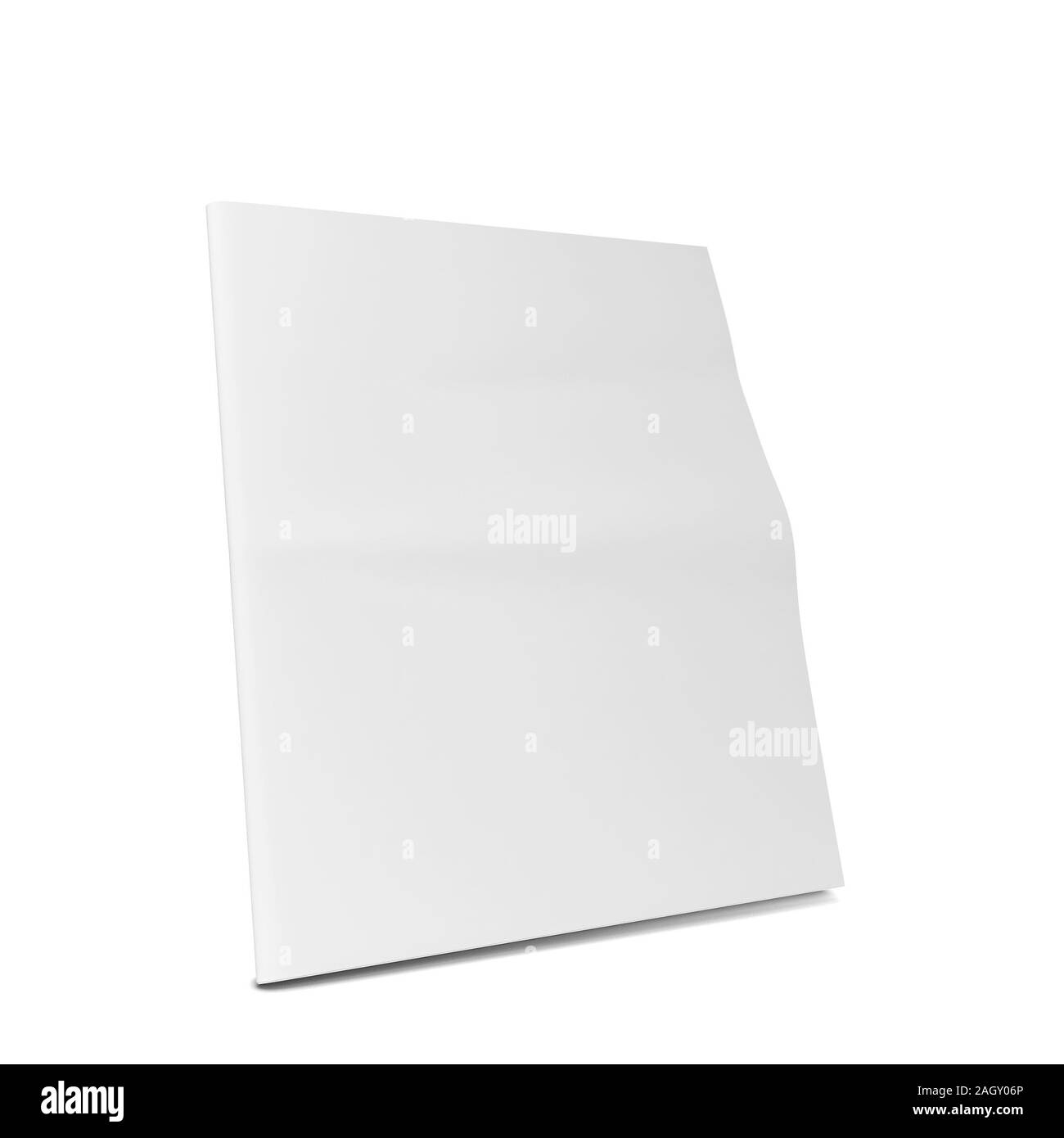 Blank newspaper template. 3d illustration isolated on white background ...