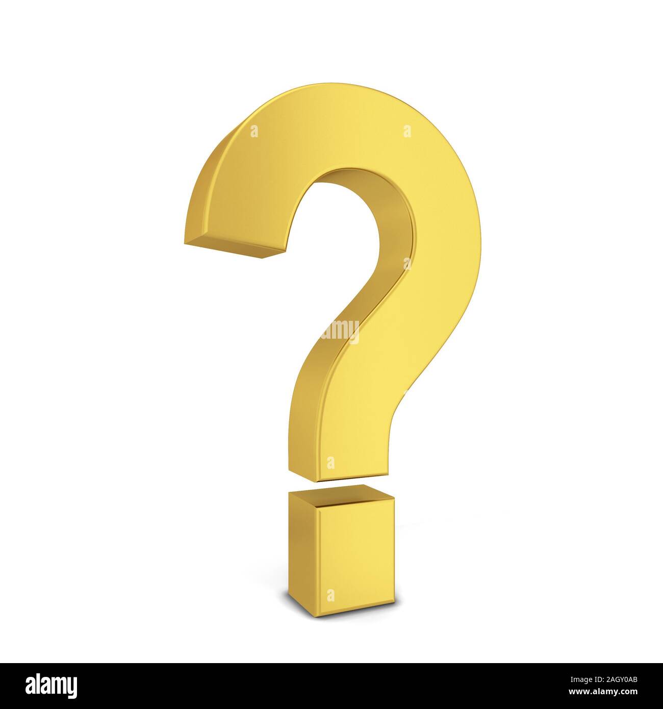 Question mark symbol. 3d illustration isolated on white background ...