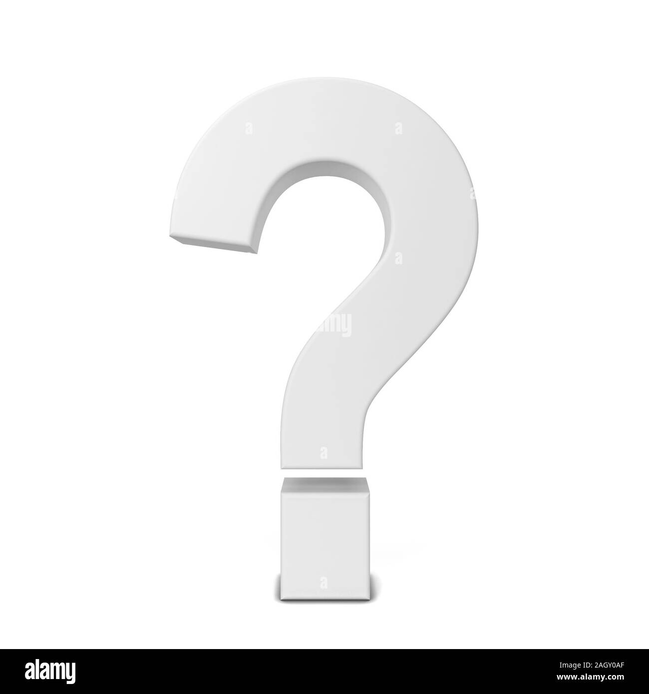 Question mark symbol. 3d illustration isolated on white background ...