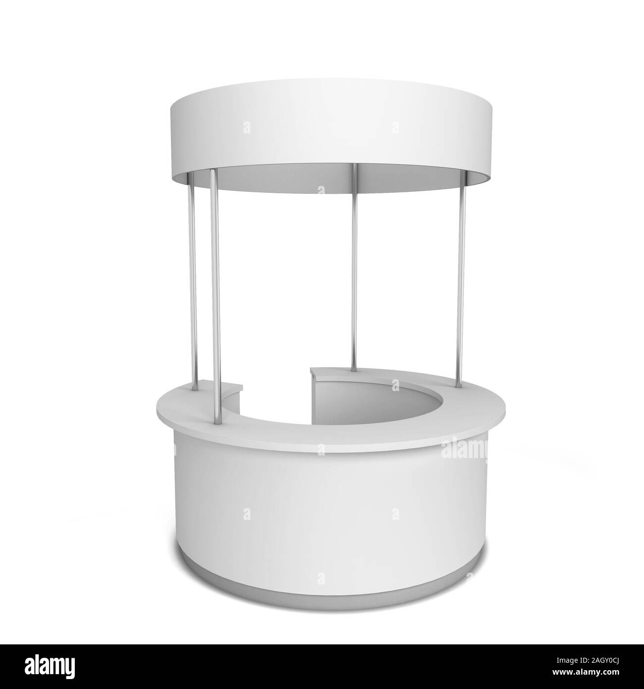 Round promotion stand. 3d illustration isolated on white background ...