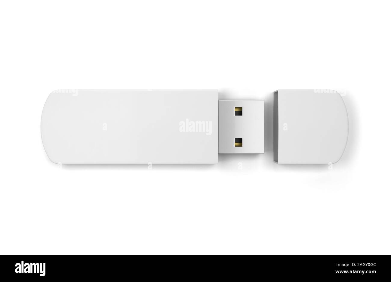 Blank usb flash drive. 3d illustration isolated on white background ...