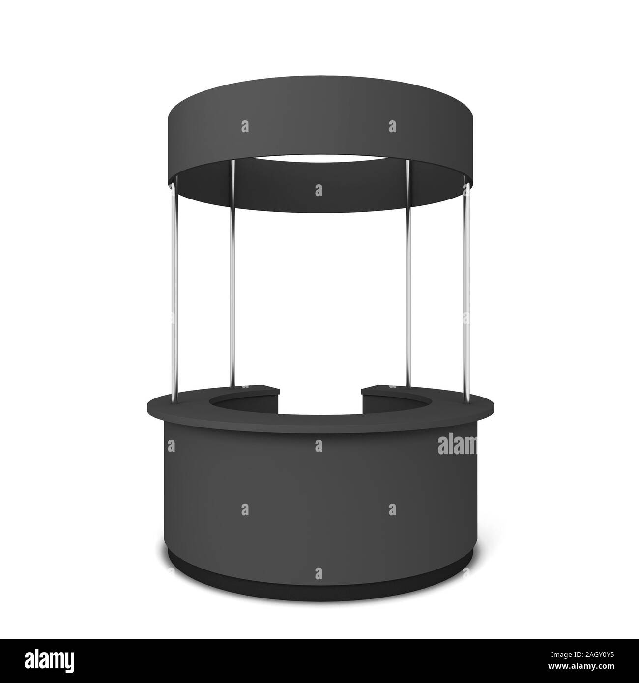 Round promotion stand. 3d illustration isolated on white background ...