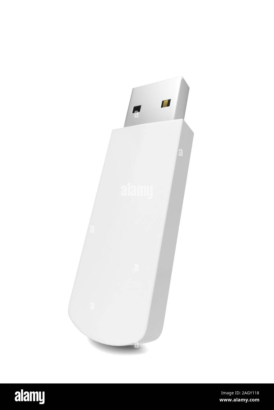 Blank usb flash drive. 3d illustration isolated on white background ...