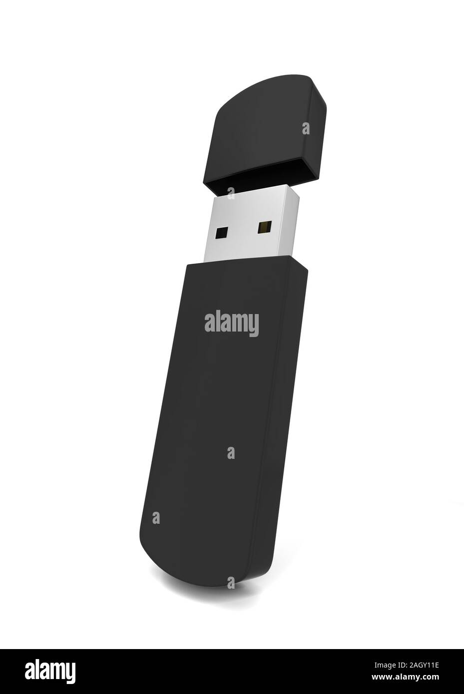 Blank usb flash drive. 3d illustration isolated on white background ...