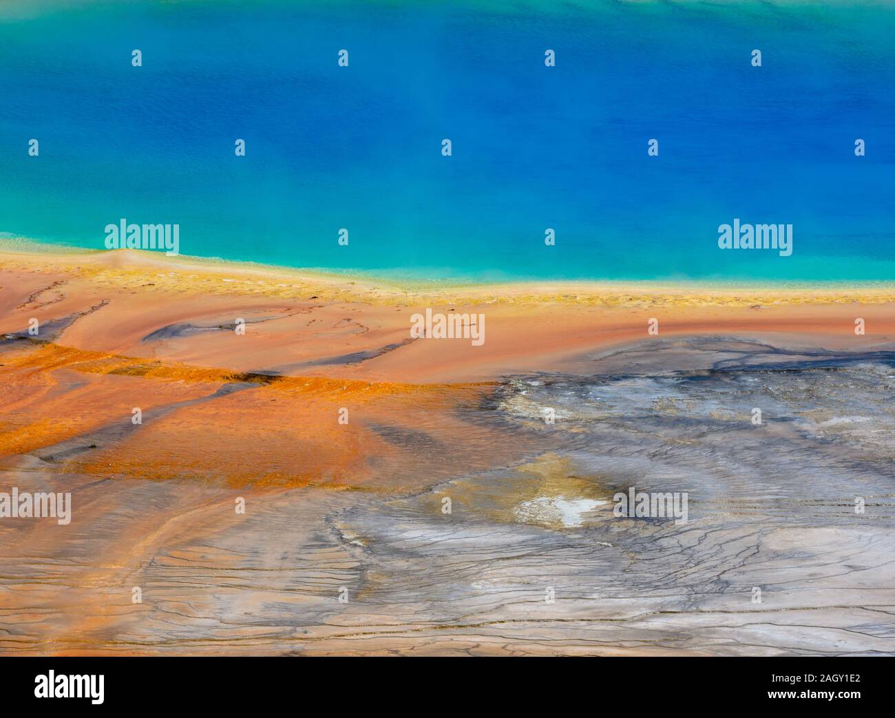 The Colors of Grand Prismatic in Yellowstone wilderness Stock Photo - Alamy