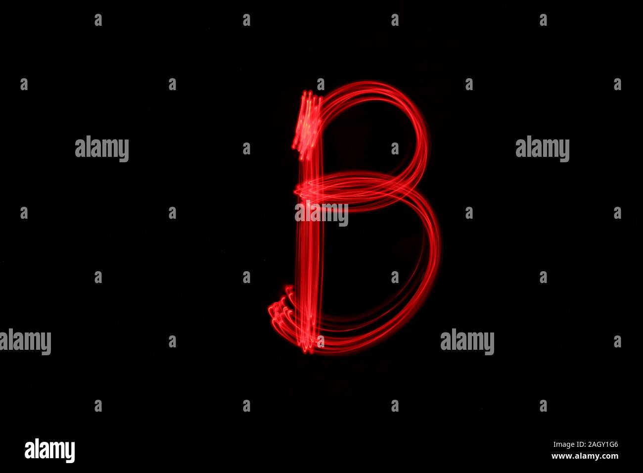 Light painting photograph of alphabet letters, drawn by fairy lights in ...