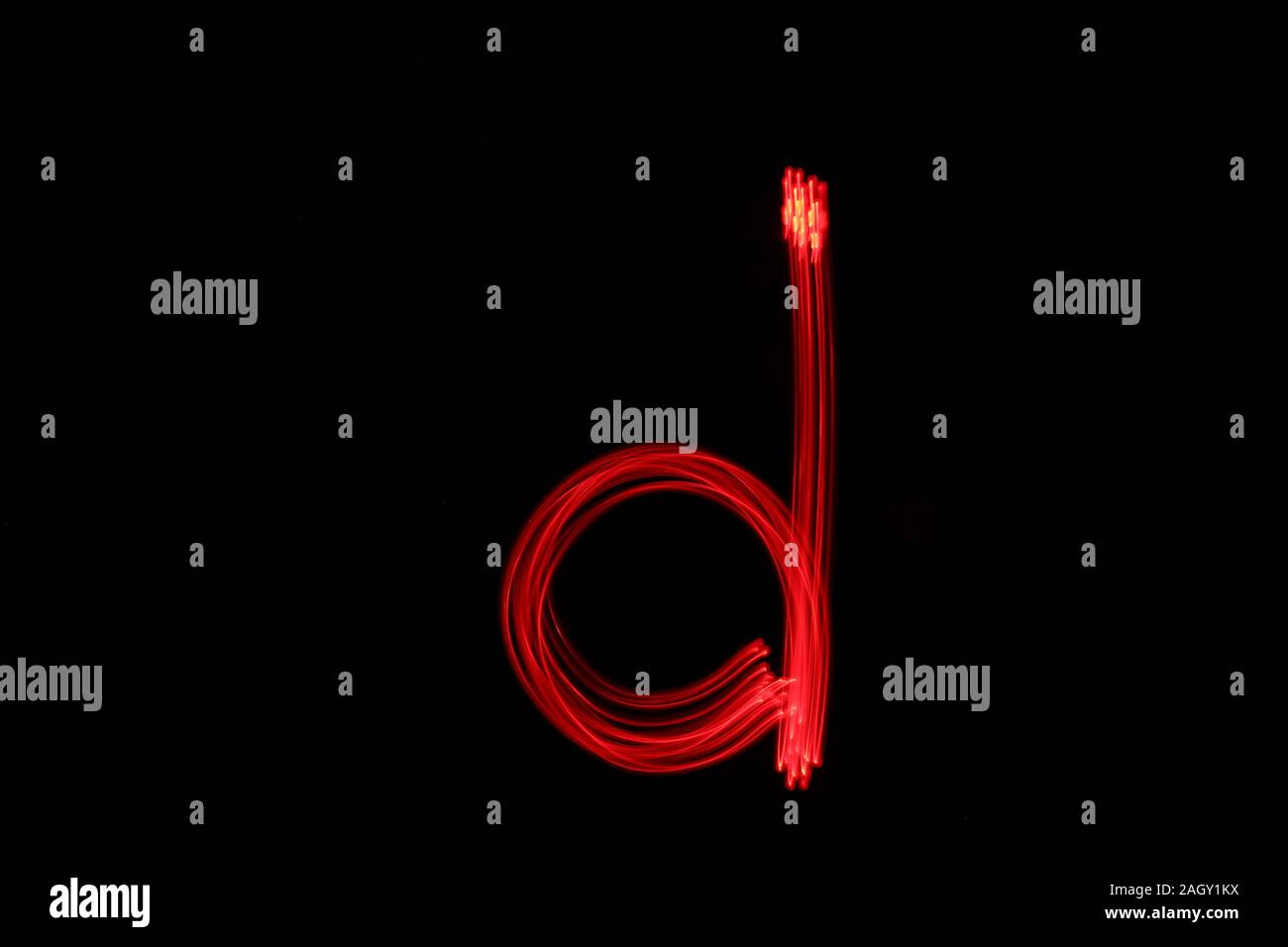 Light painting photograph of alphabet letters, drawn by fairy lights in ...