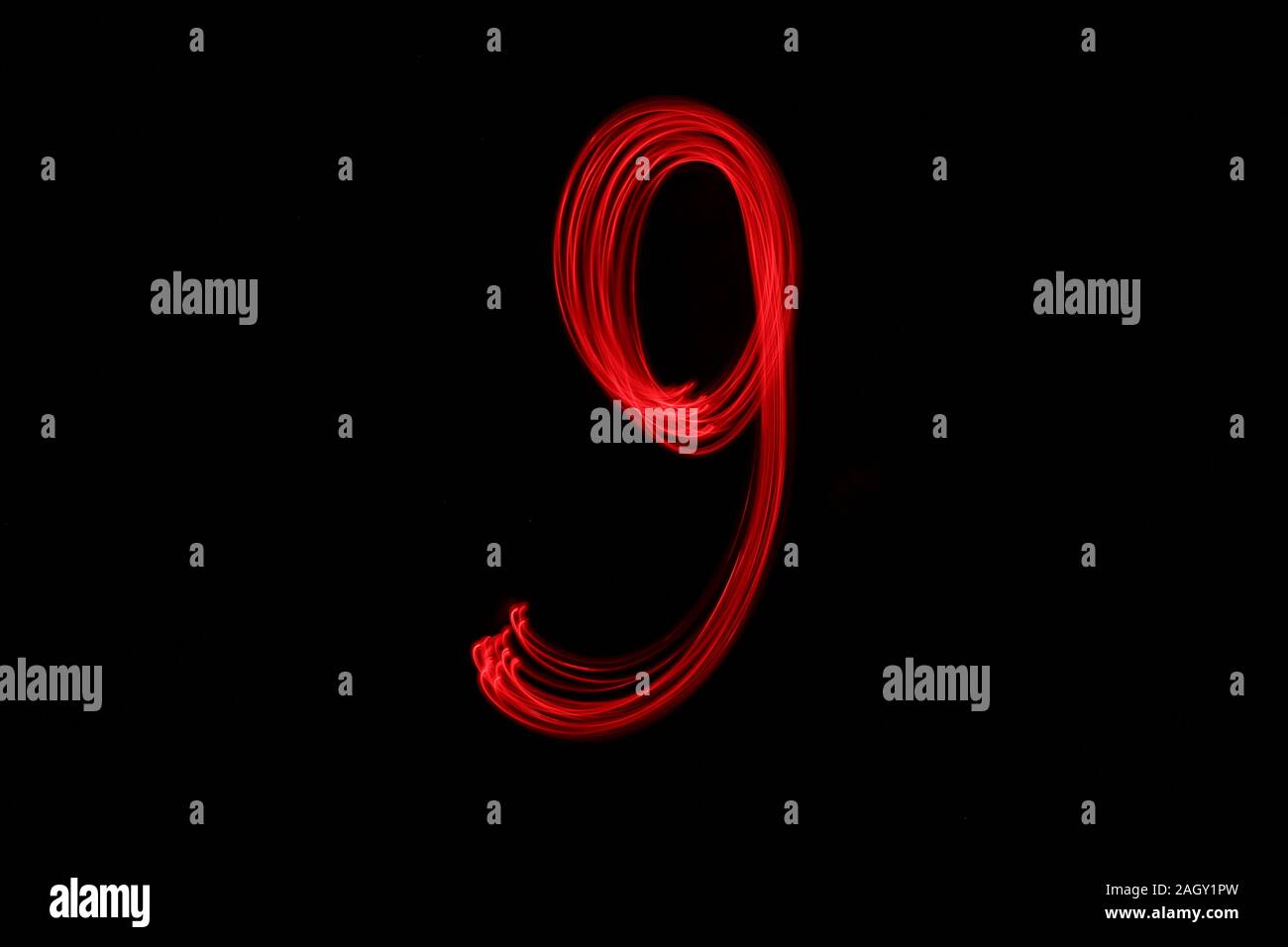 Light painting photograph of alphabet letters, drawn by fairy lights in ...