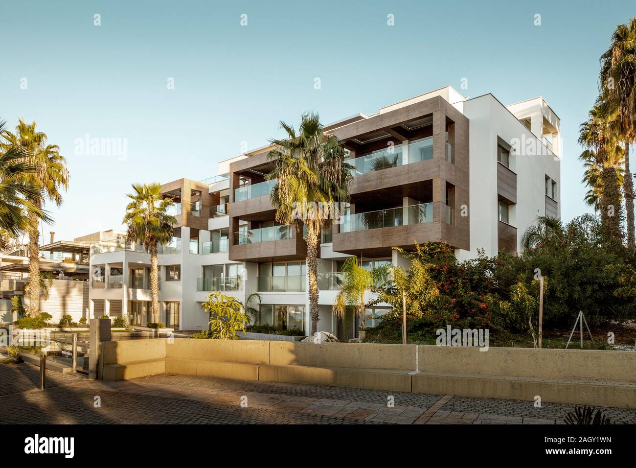 Modern apartment building in Paphos, Cyprus Stock Photo - Alamy