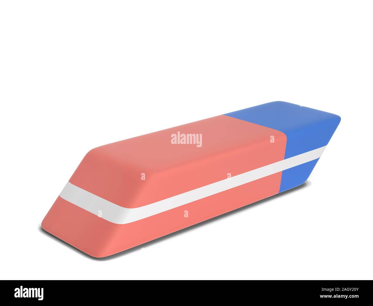 Single eraser. 3d illustration isolated on white background Stock Photo ...