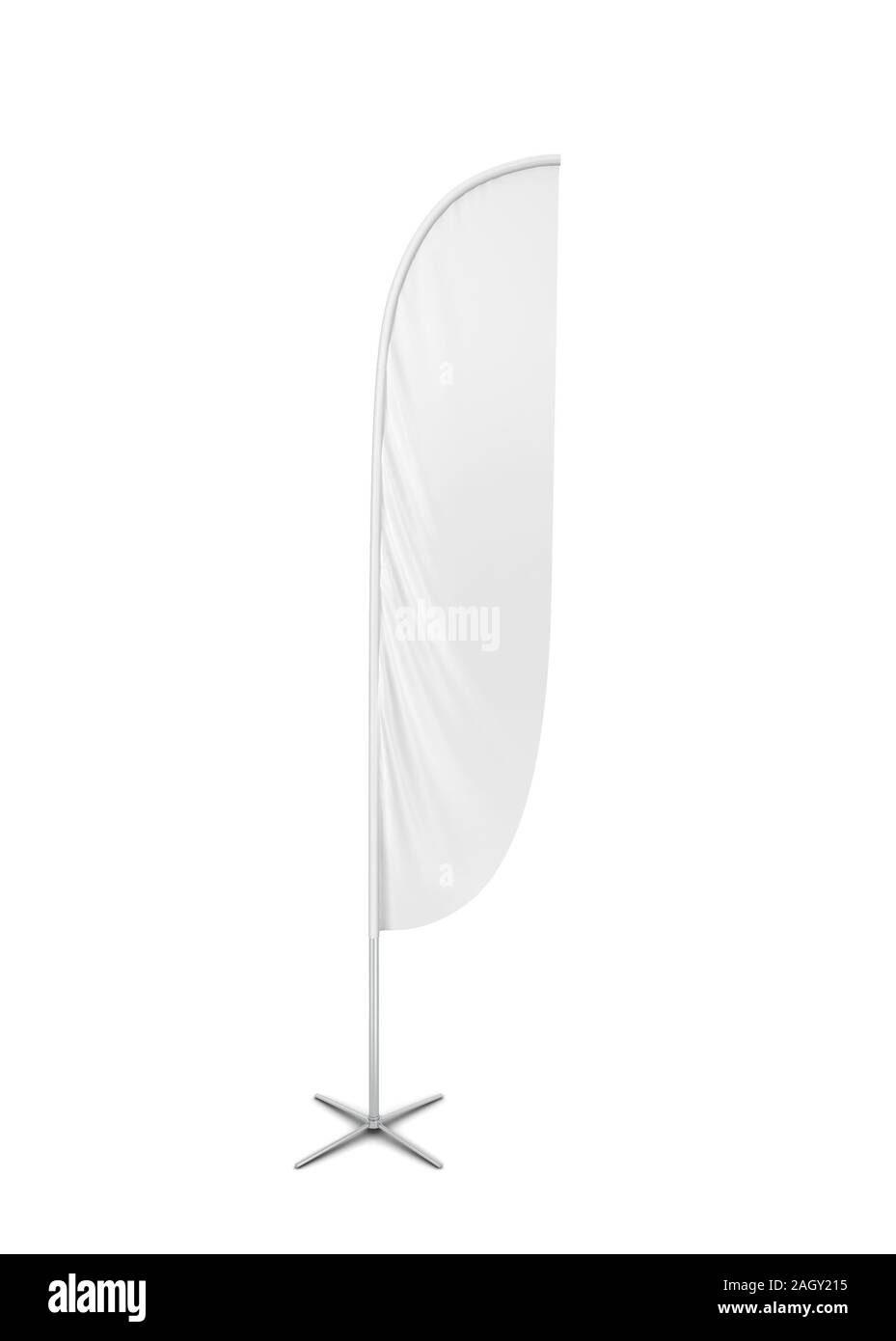 Blank feather flag banner. 3d illustration isolated on white background ...