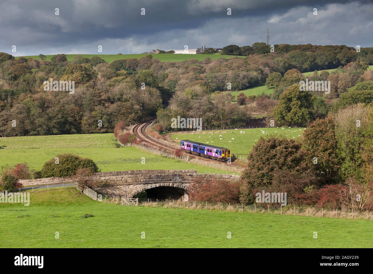 Arriva Northern rail class 150 sprinter train 150226passing Wennington ...