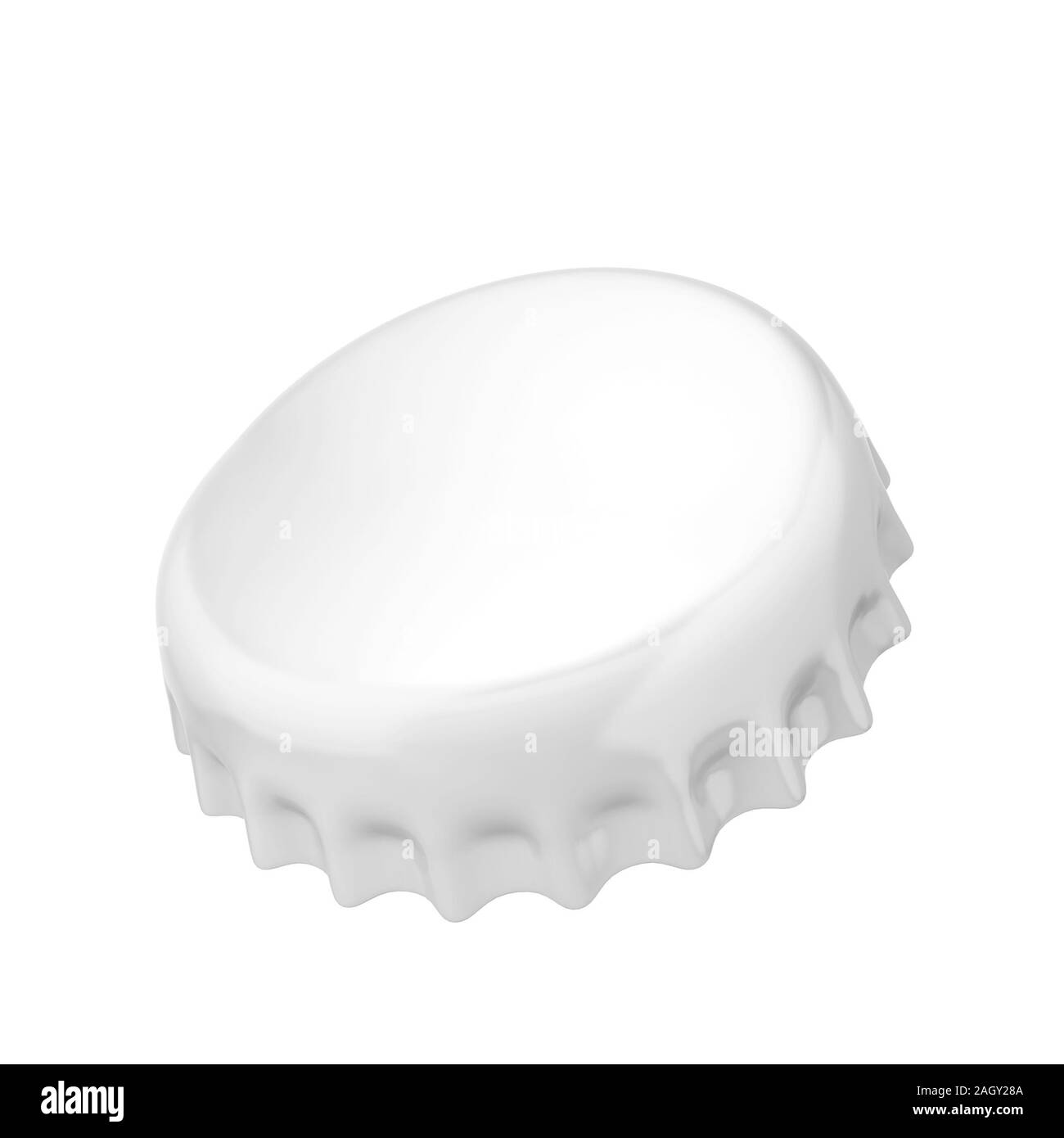 Blank bottle cap. 3d illustration isolated on white background Stock ...