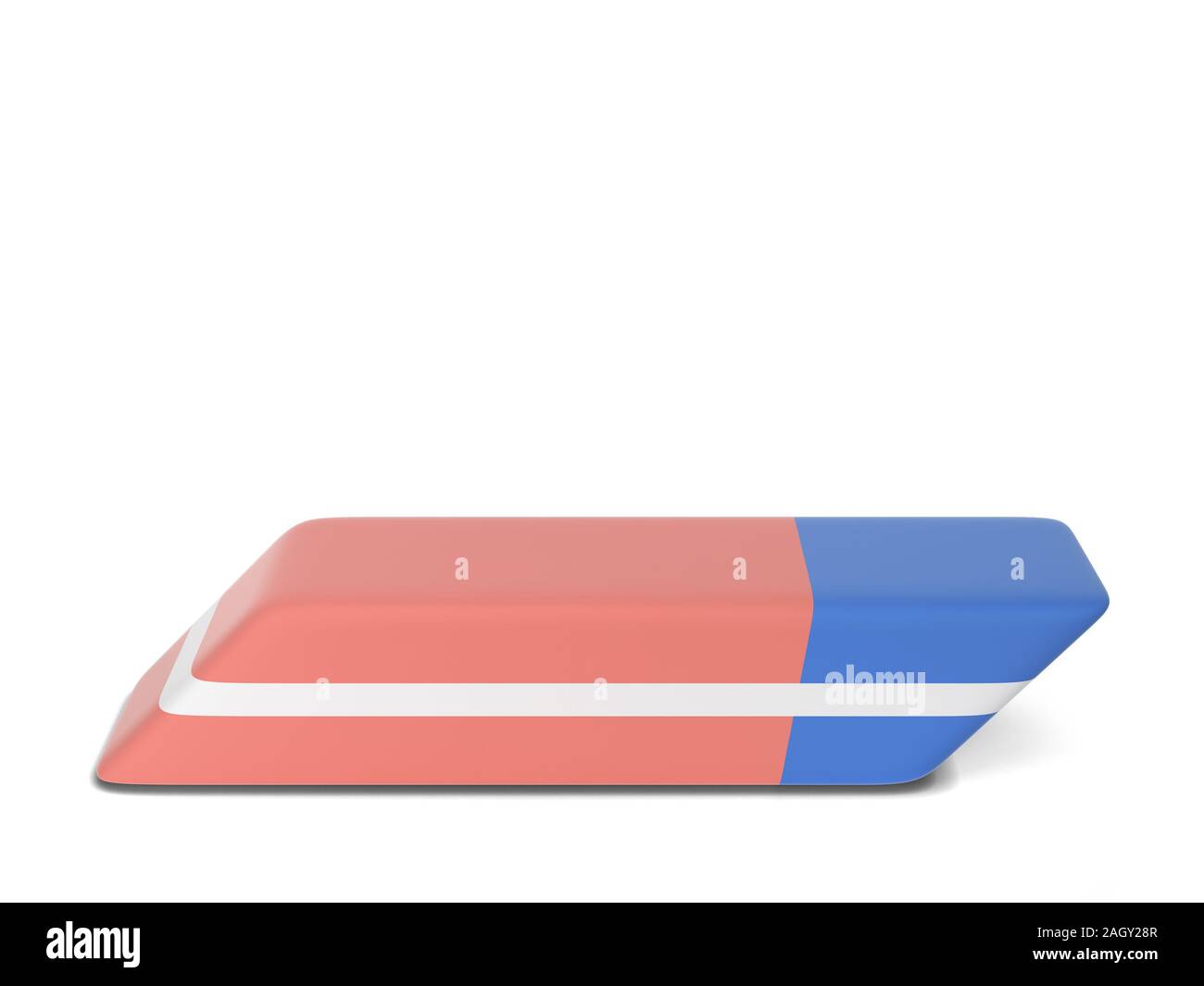 Single eraser. 3d illustration isolated on white background Stock Photo ...