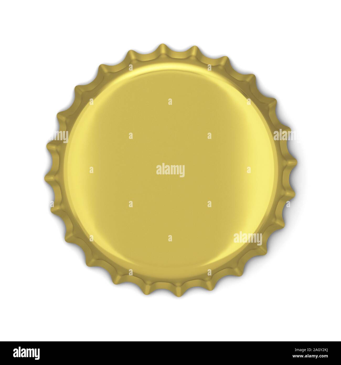 Blank bottle cap. 3d illustration isolated on white background Stock ...