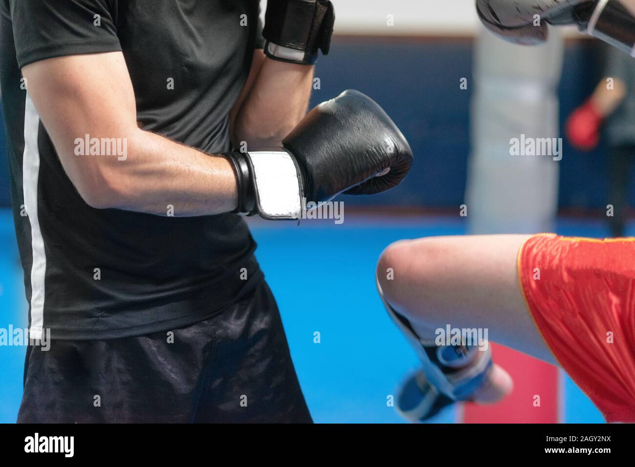 Boxing training young man fighting hi-res stock photography and images ...