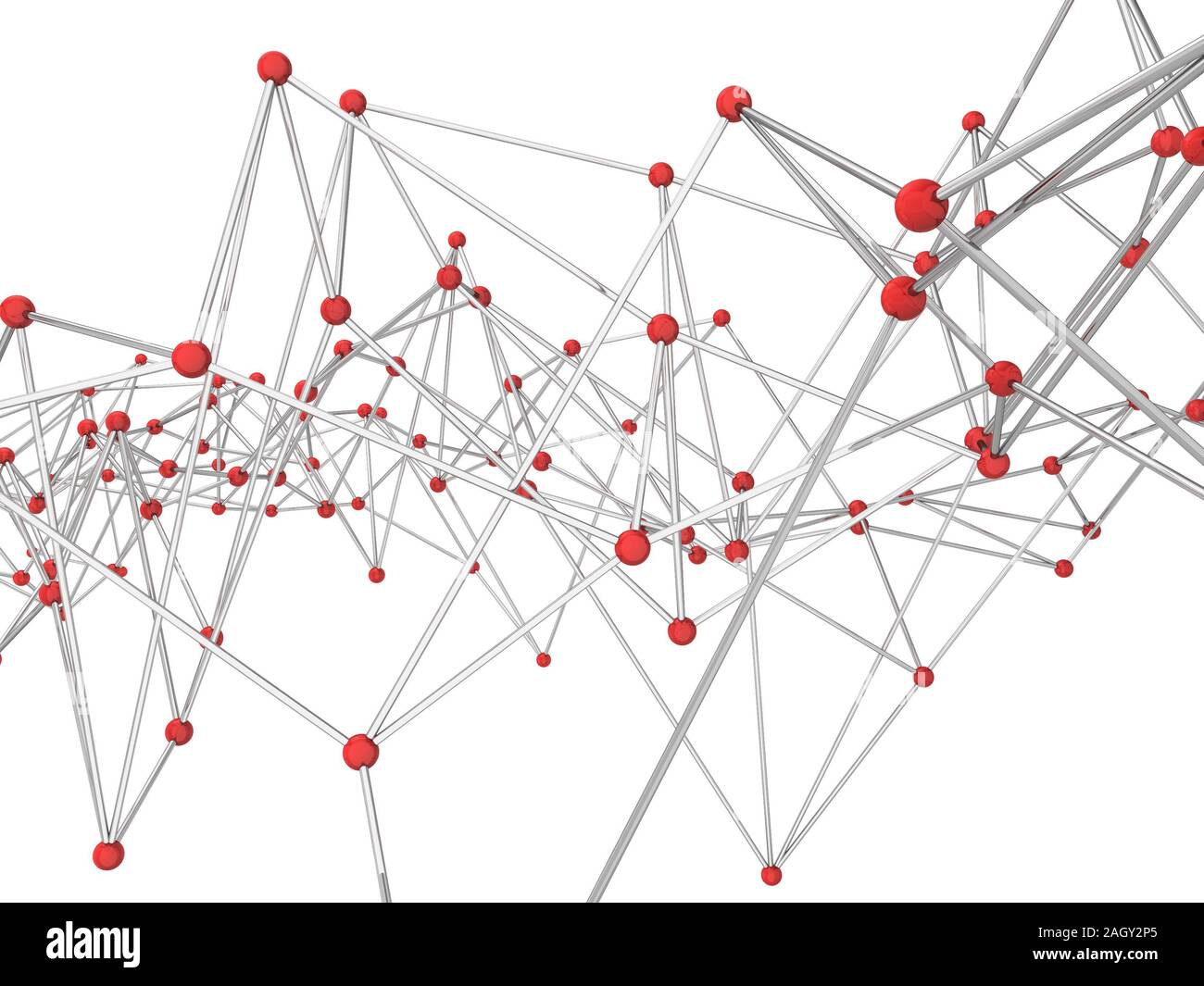 Abstract connections network. 3d illustration isolated on white ...
