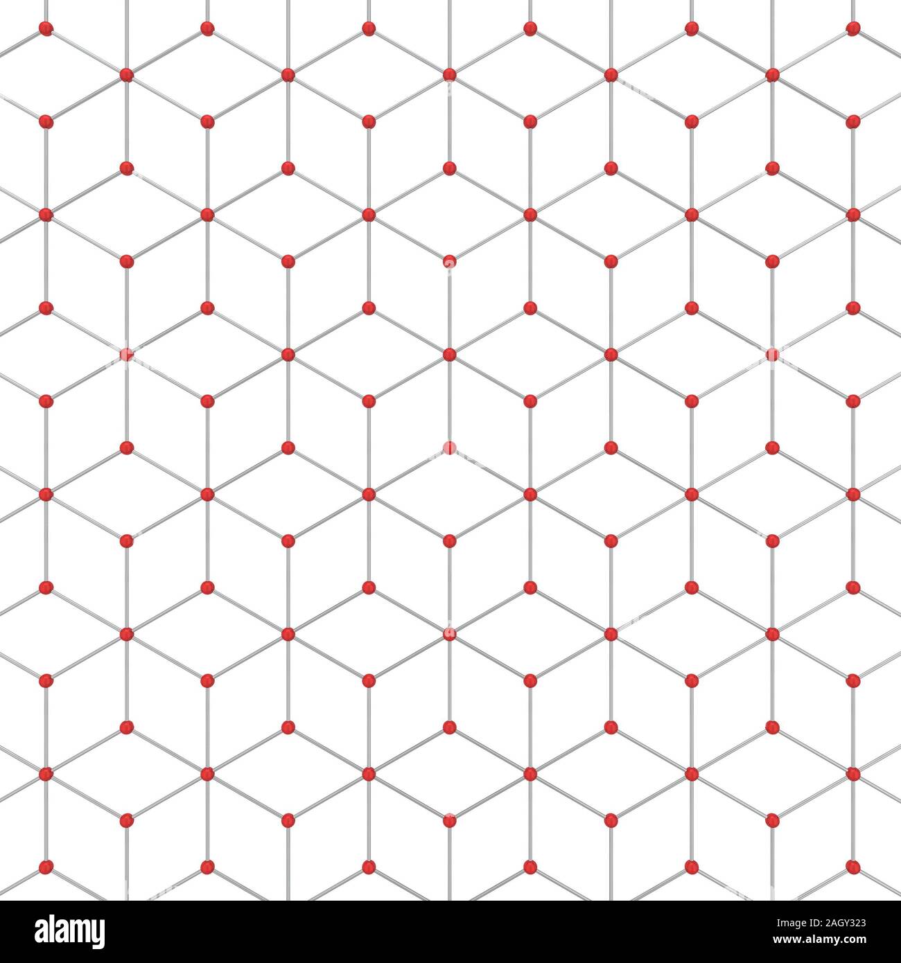 Abstract hexagon pattern. 3d illustration isolated on white background ...