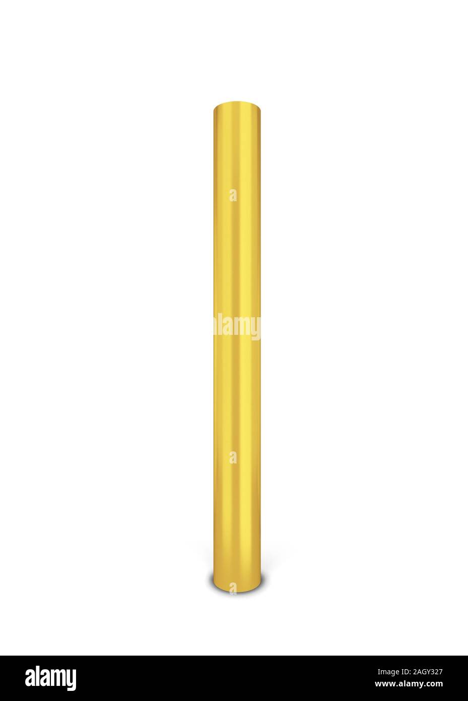 Single metal pipe. 3d illustration isolated on white background Stock ...