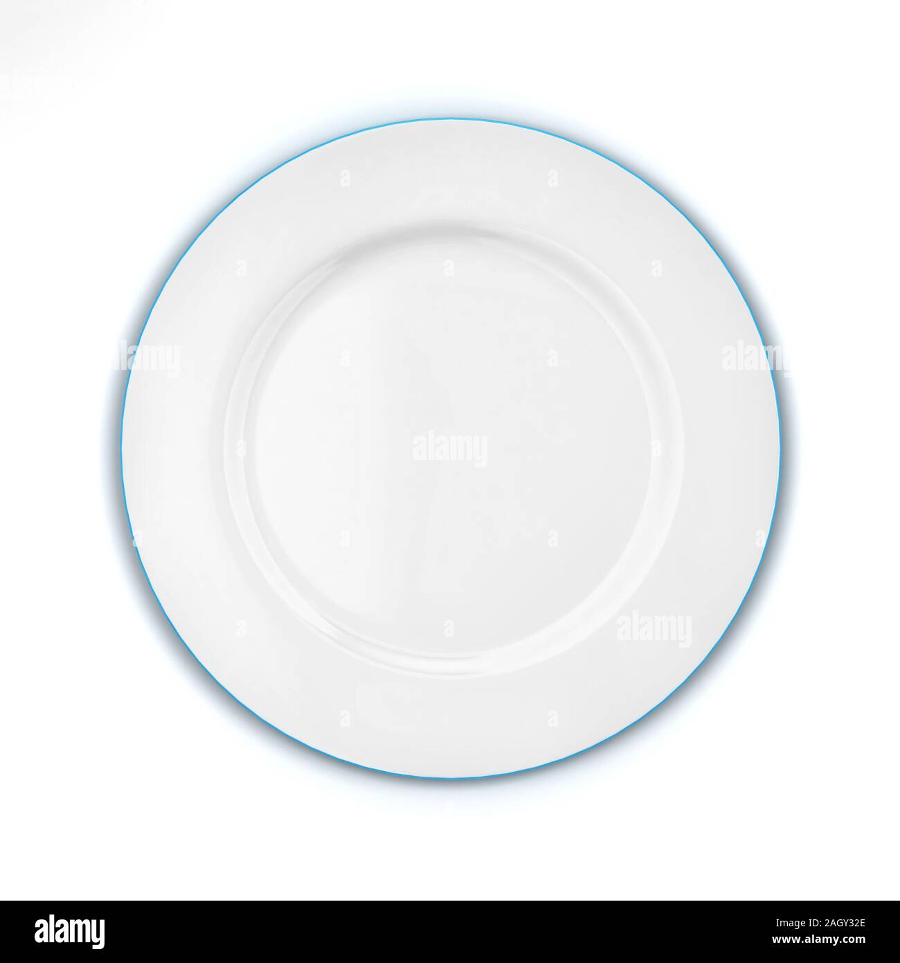 Empty plate. 3d illustration isolated on white background Stock Photo ...