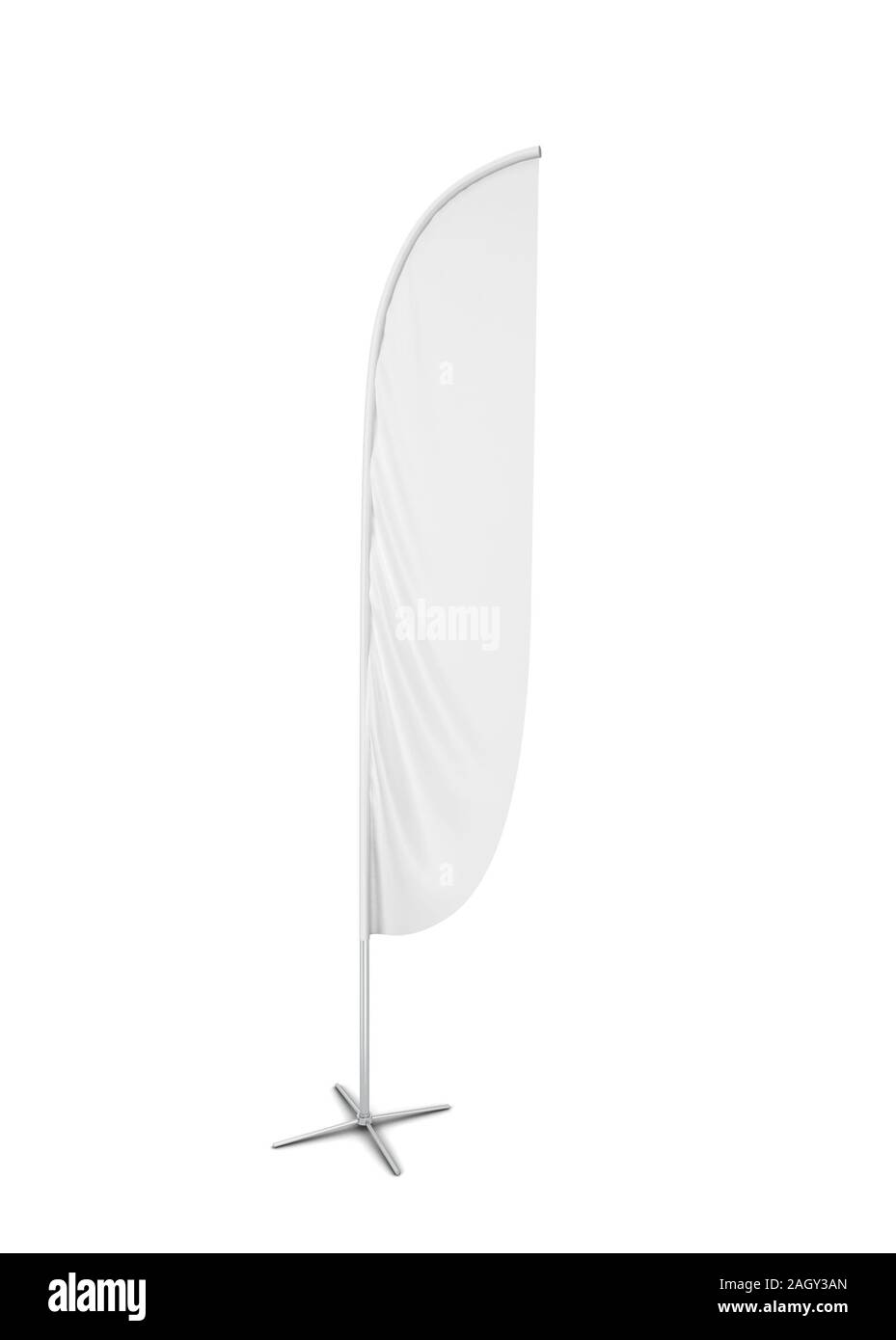 Blank feather flag banner. 3d illustration isolated on white background ...