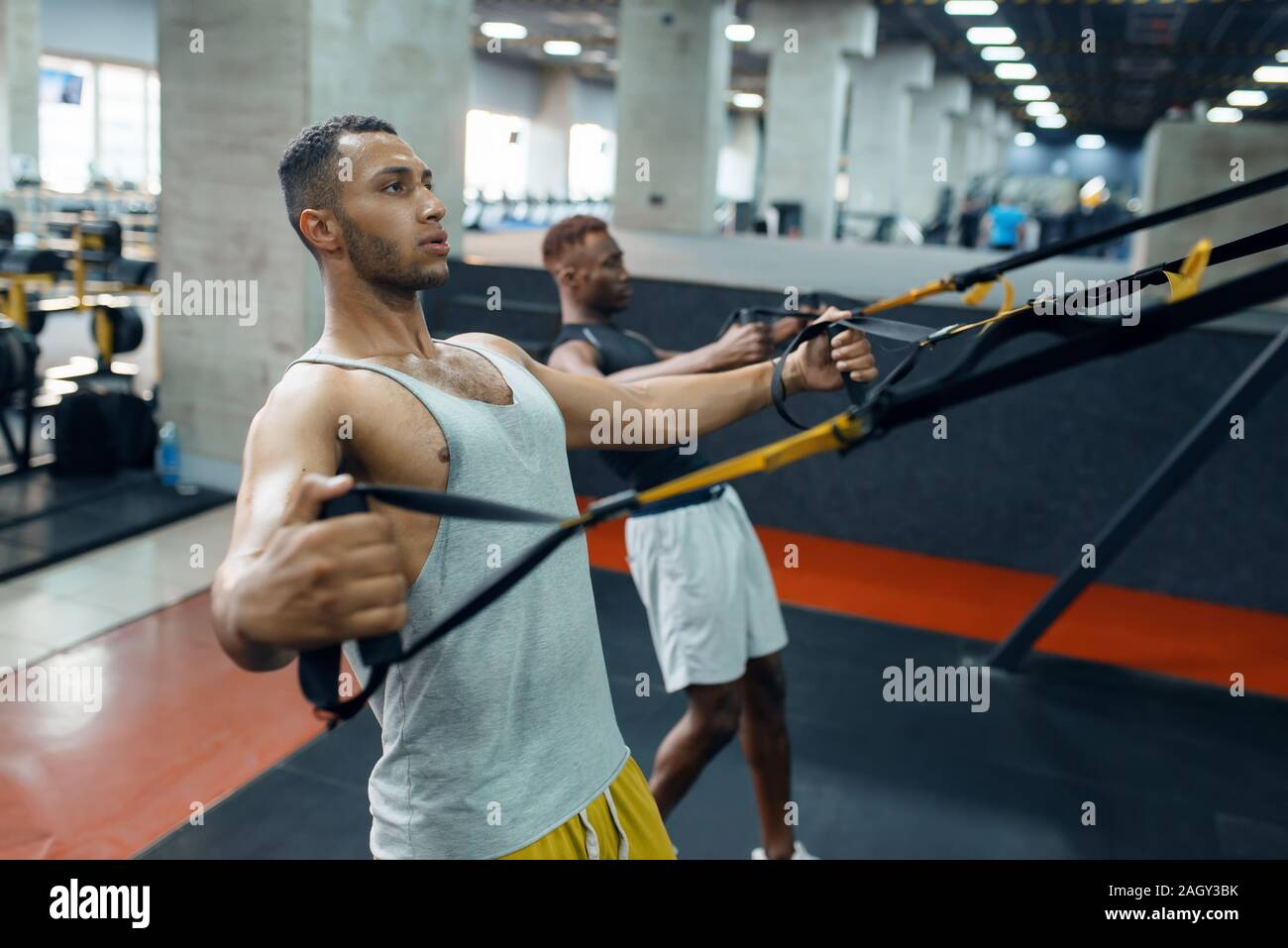 Two athletes in gym hi-res stock photography and images - Alamy