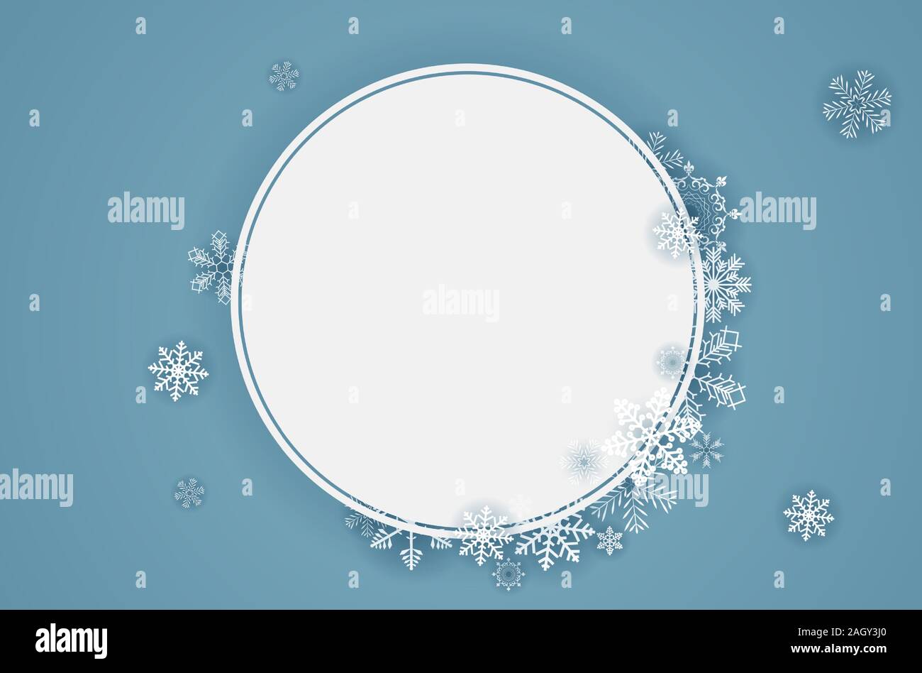 Abstract Winter Design Background with Snowflakes for Christmas and New ...