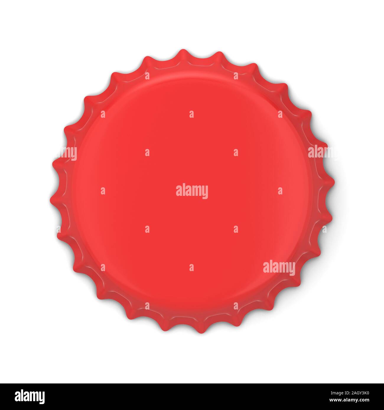 Blank bottle cap. 3d illustration isolated on white background Stock ...