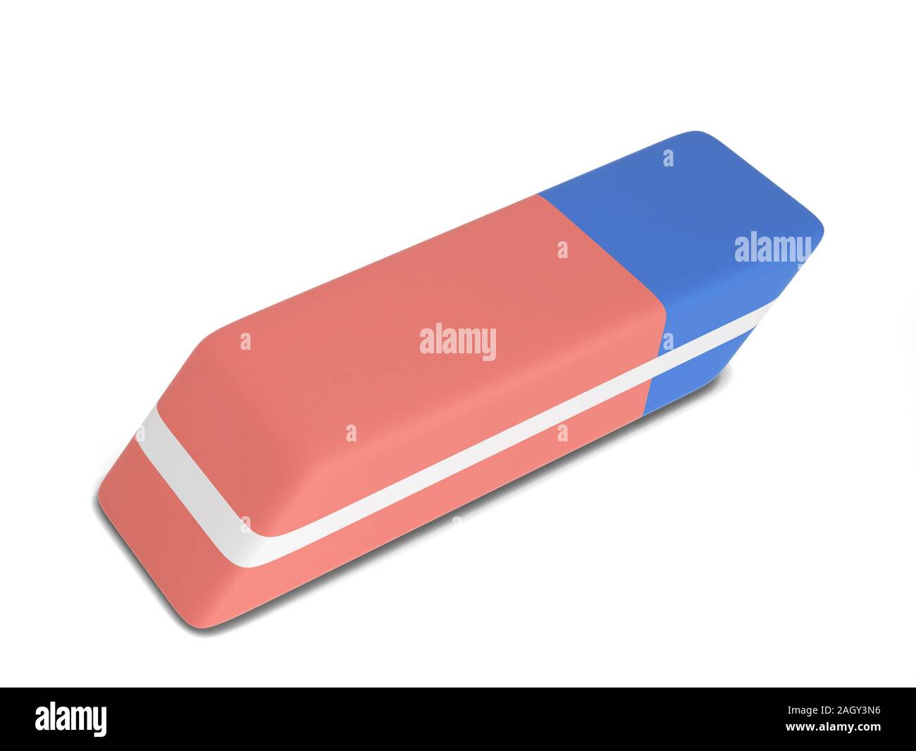 Single eraser. 3d illustration isolated on white background Stock Photo ...
