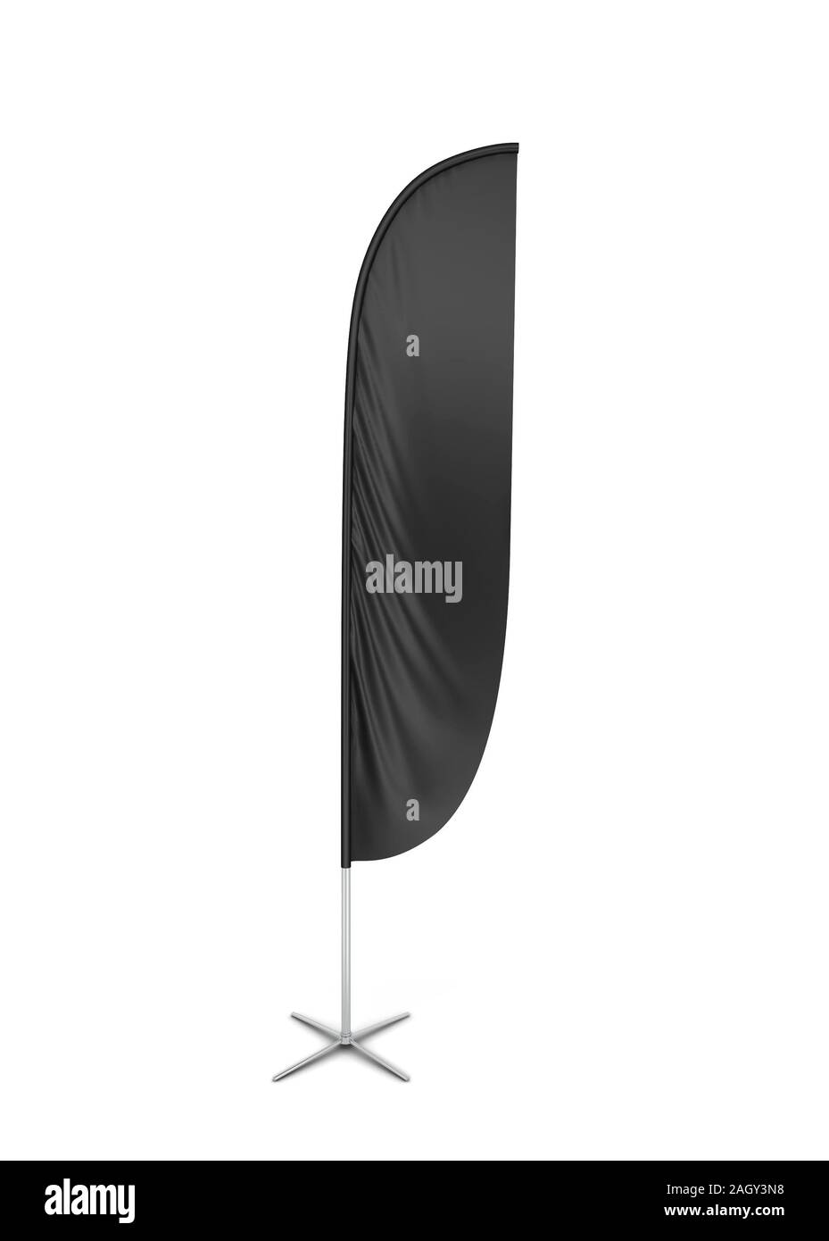 Blank feather flag banner. 3d illustration isolated on white background ...