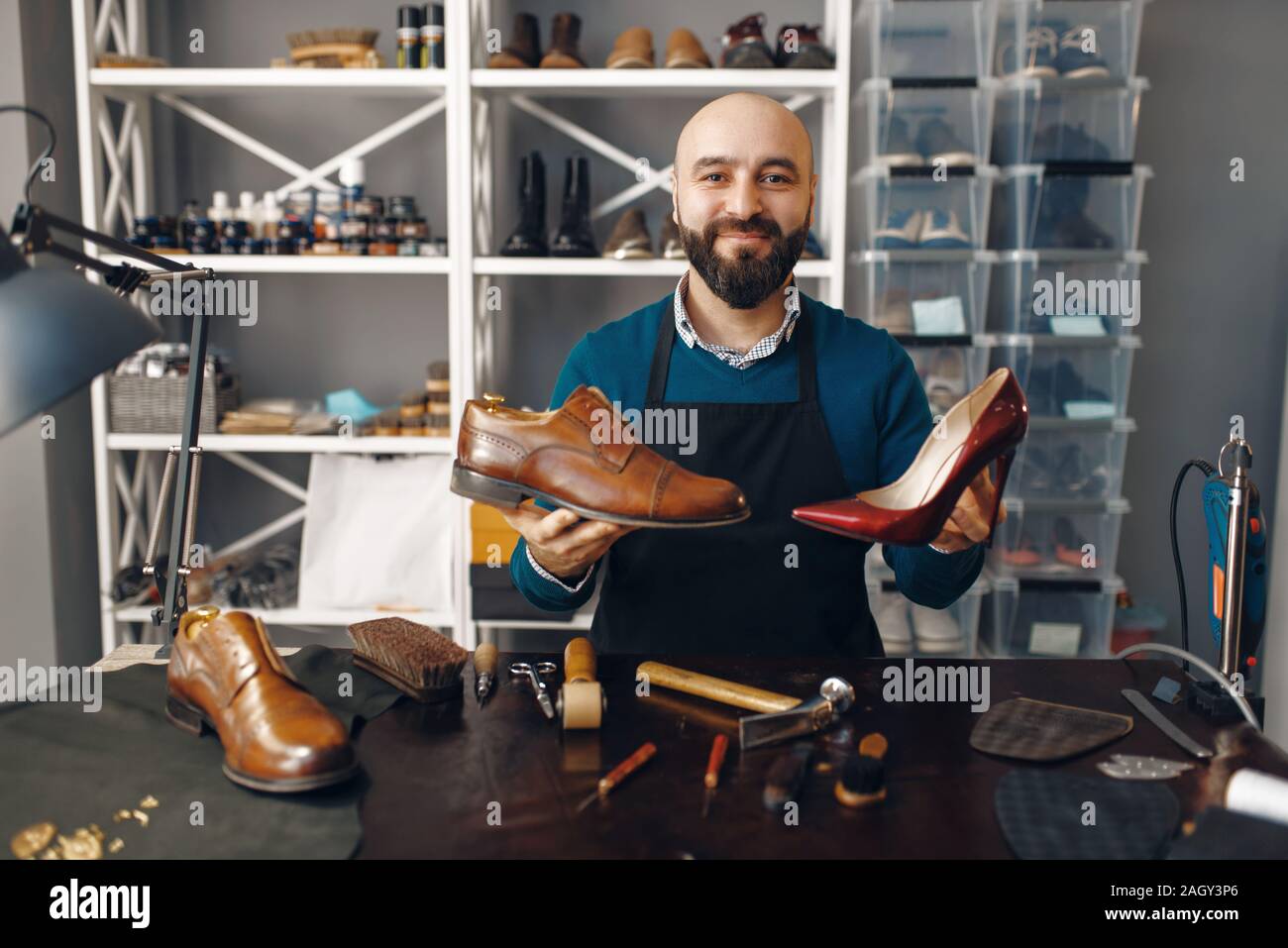 Shoes repaired hi-res stock photography and images - Alamy