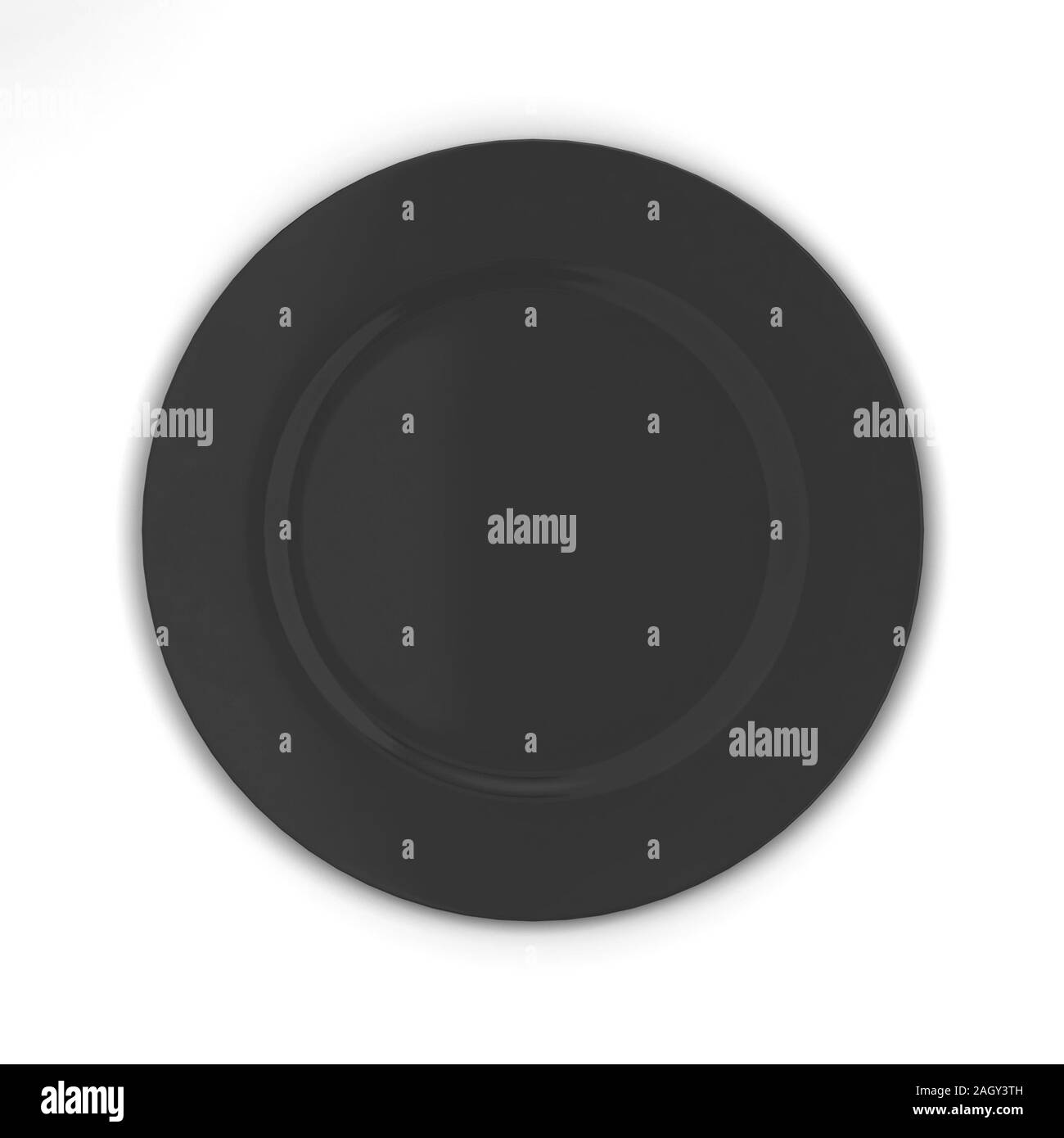 Empty plate. 3d illustration isolated on white background Stock Photo ...