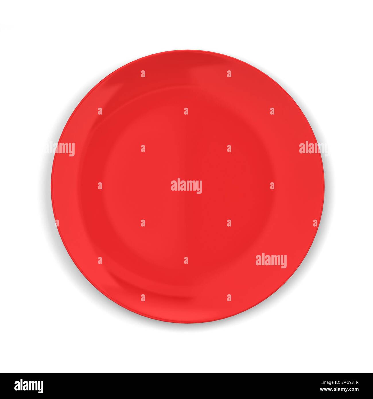 Empty plate. 3d illustration isolated on white background Stock Photo ...