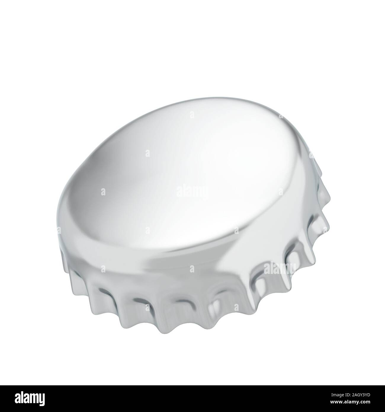 Blank bottle cap. 3d illustration isolated on white background Stock ...