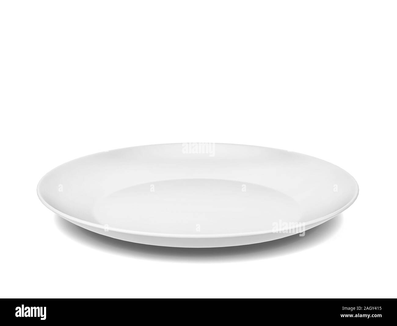 Empty plate. 3d illustration isolated on white background Stock Photo ...