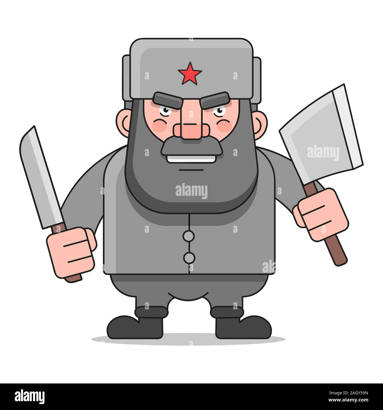 Russian Man Vector Illustration Suitable For Greeting Card, Poster Or T ...