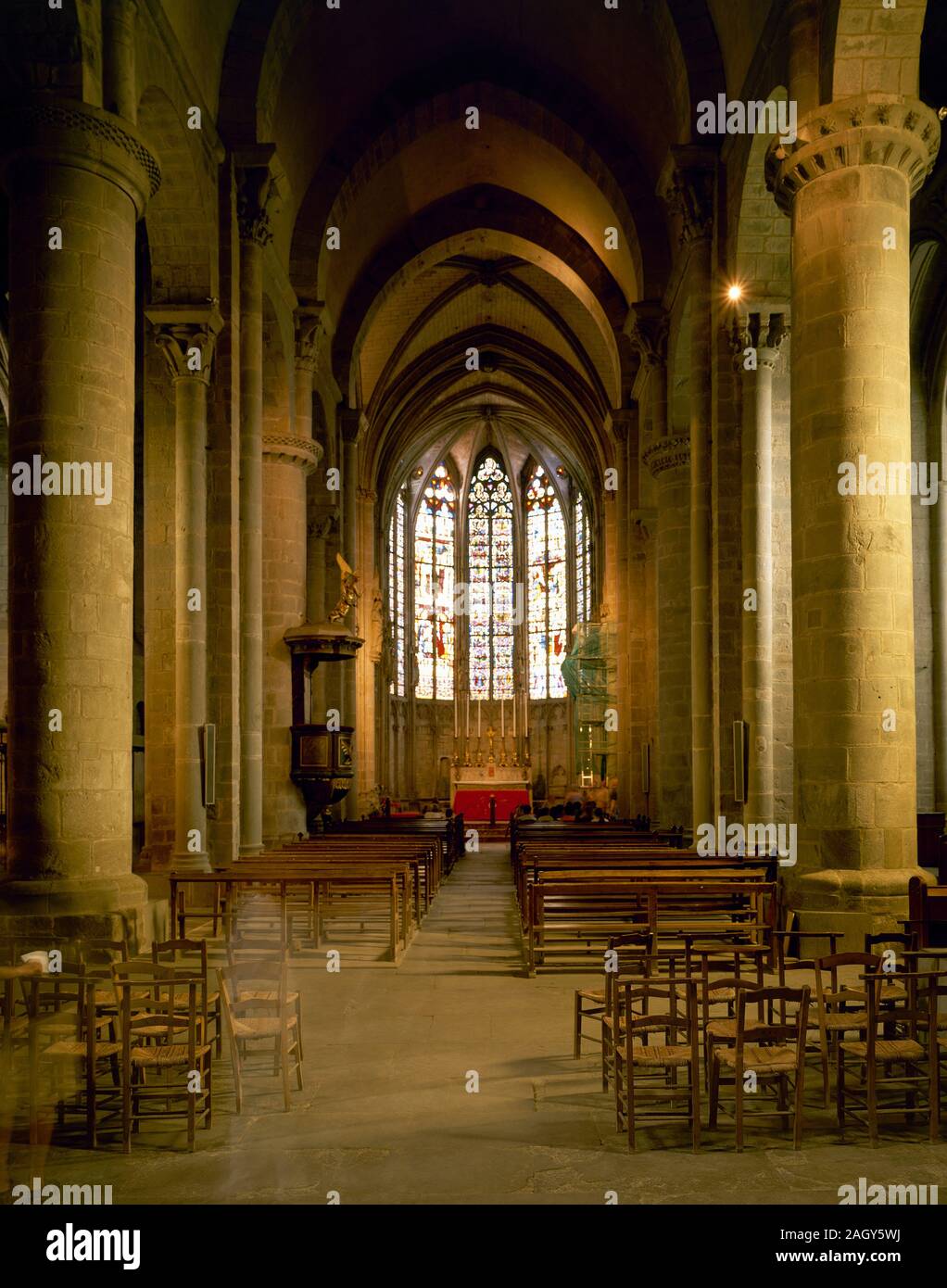 France. Aude. Occitanie. Carcassonne. Basilica of Saint Nazarius and ...
