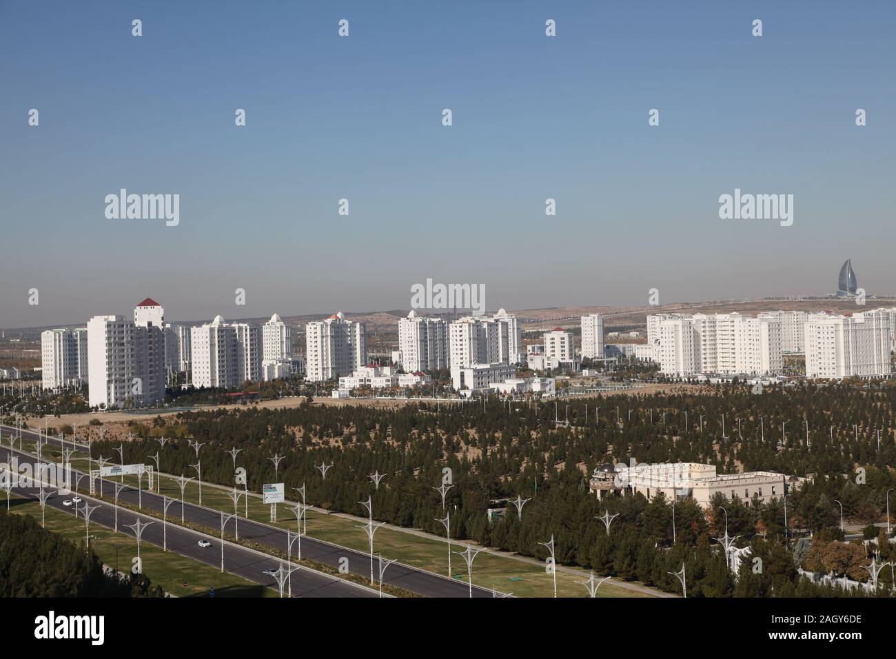 Ashgabat Turkmenia View of city Stock Photo - Alamy