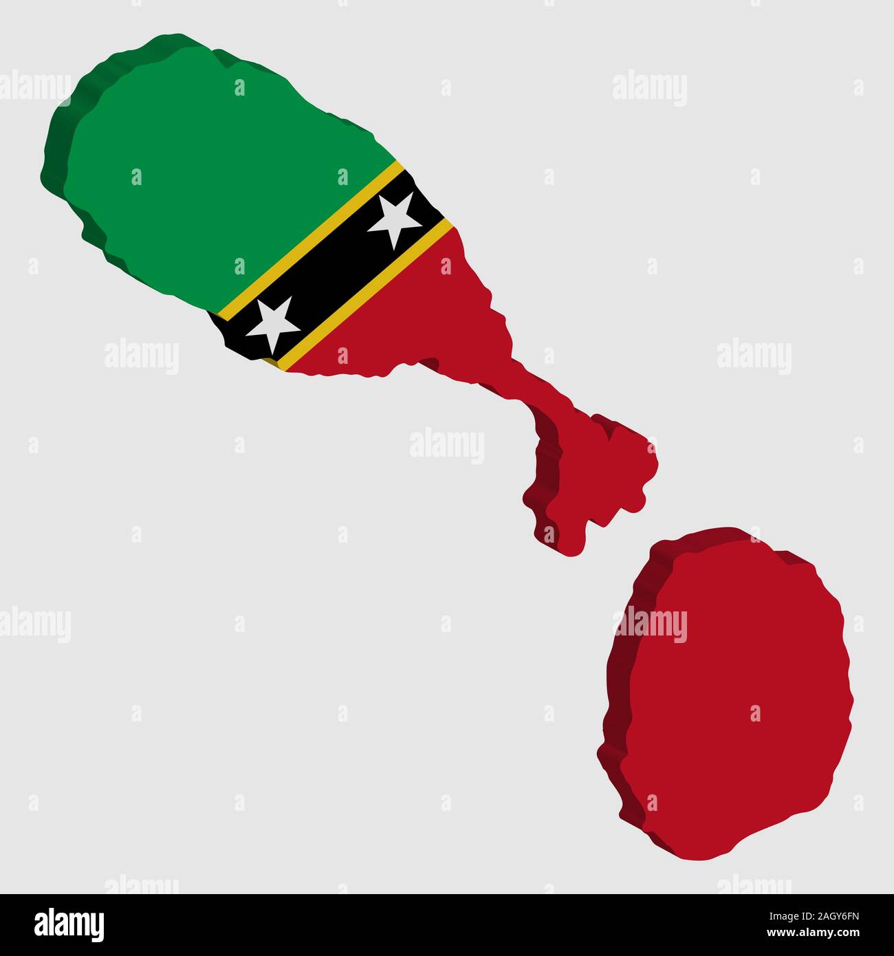 Saint Kitts and Nevis Map Flag Vector 3D Stock Vector Image & Art - Alamy