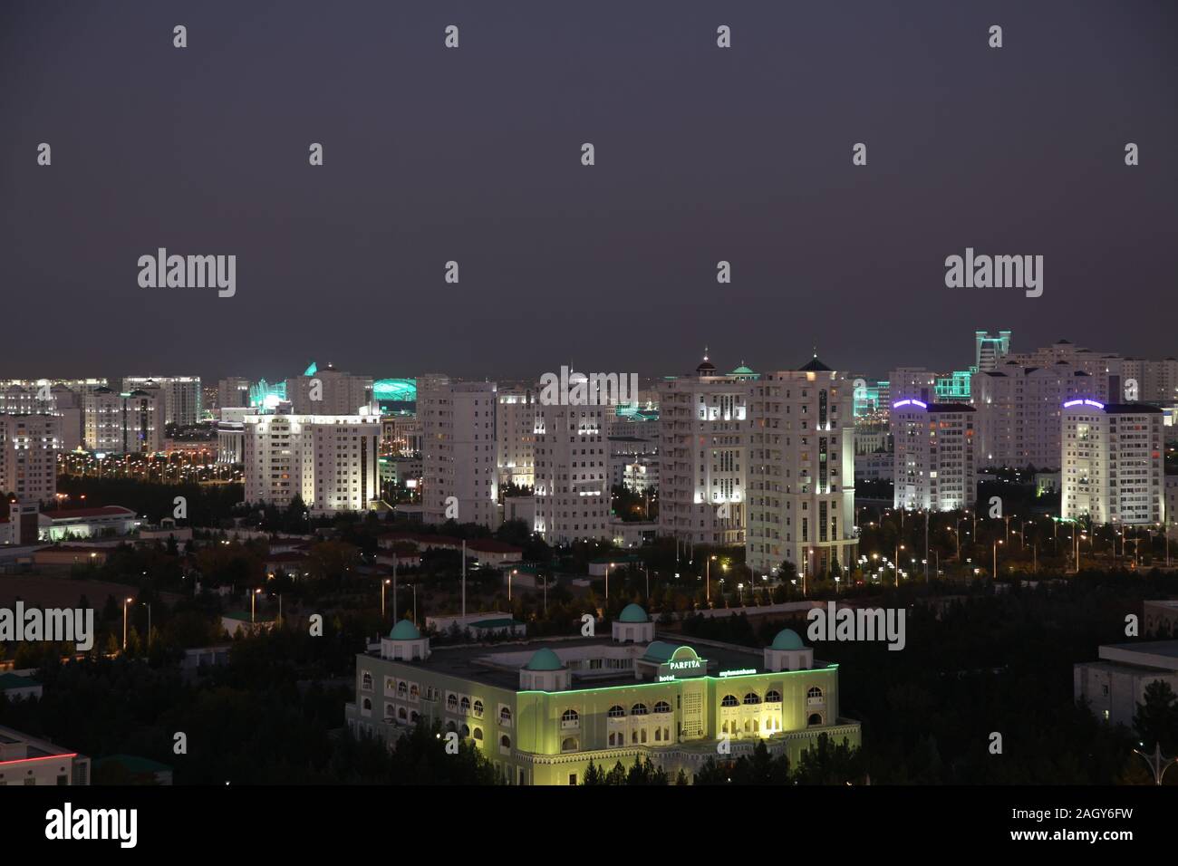Ashgabat Turkmenia View of city Stock Photo - Alamy