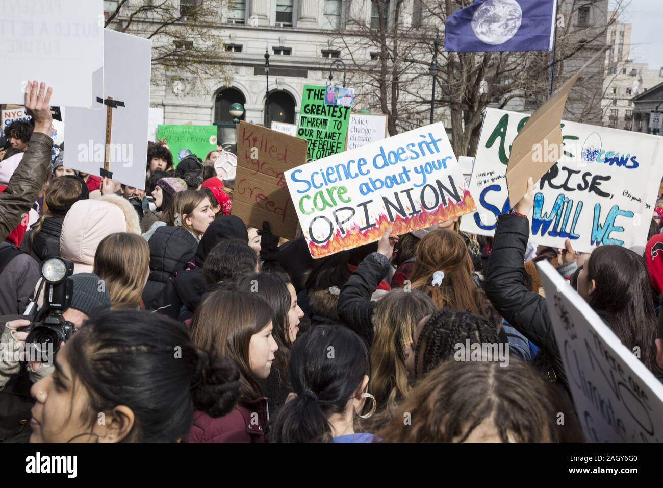 School students and others gather in New York City as part of the ...