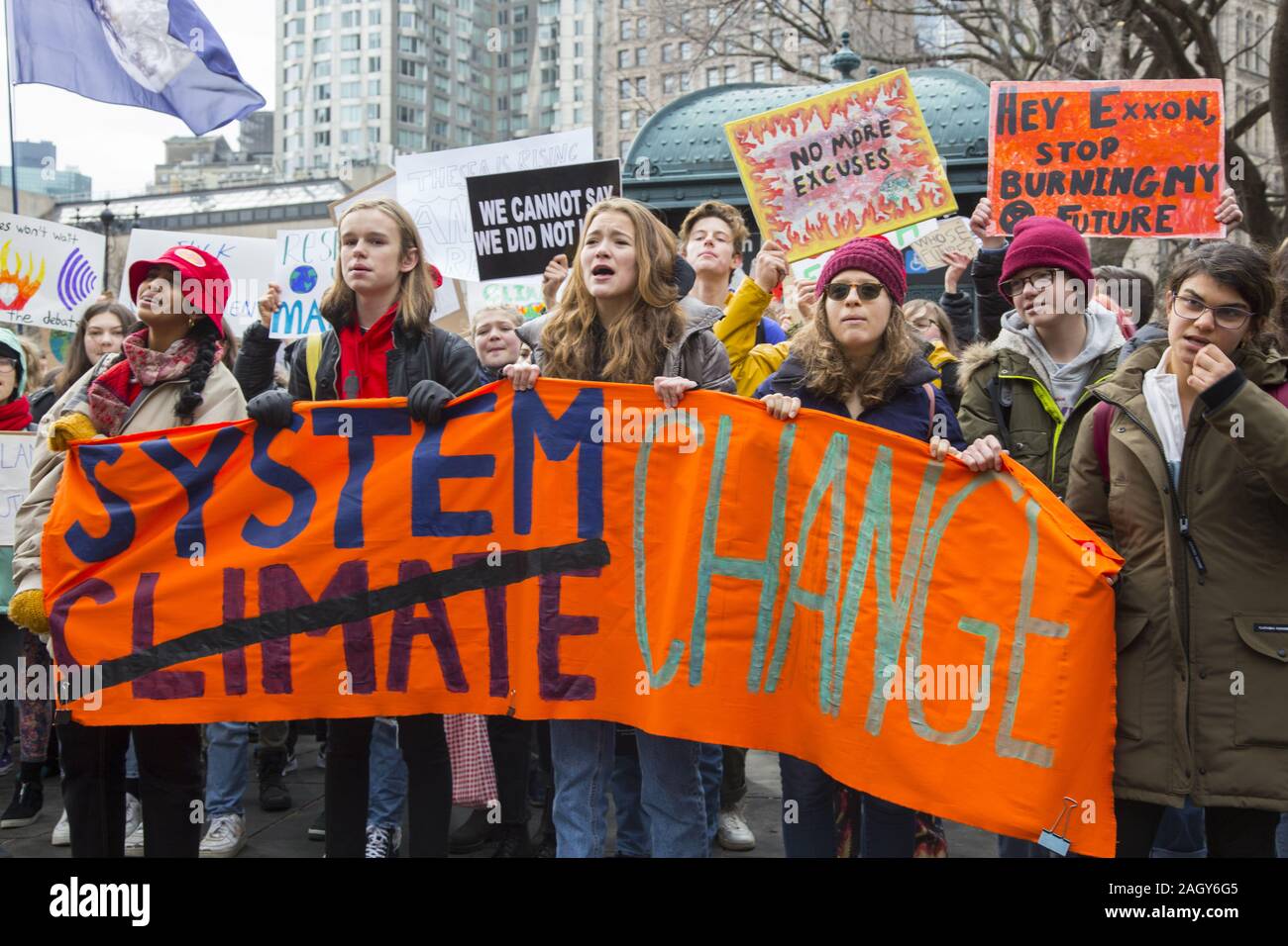 School students and others gather in New York City as part of the ...