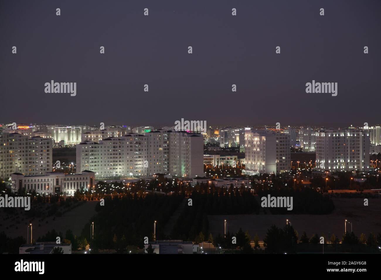 Ashgabat Turkmenia View of city Stock Photo - Alamy