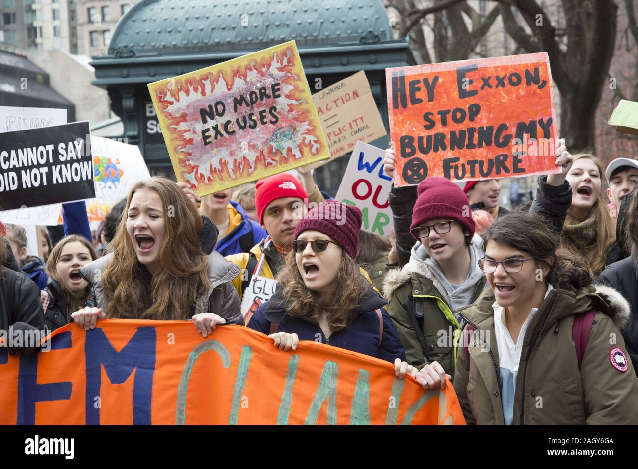 School students and others gather in New York City as part of the ...