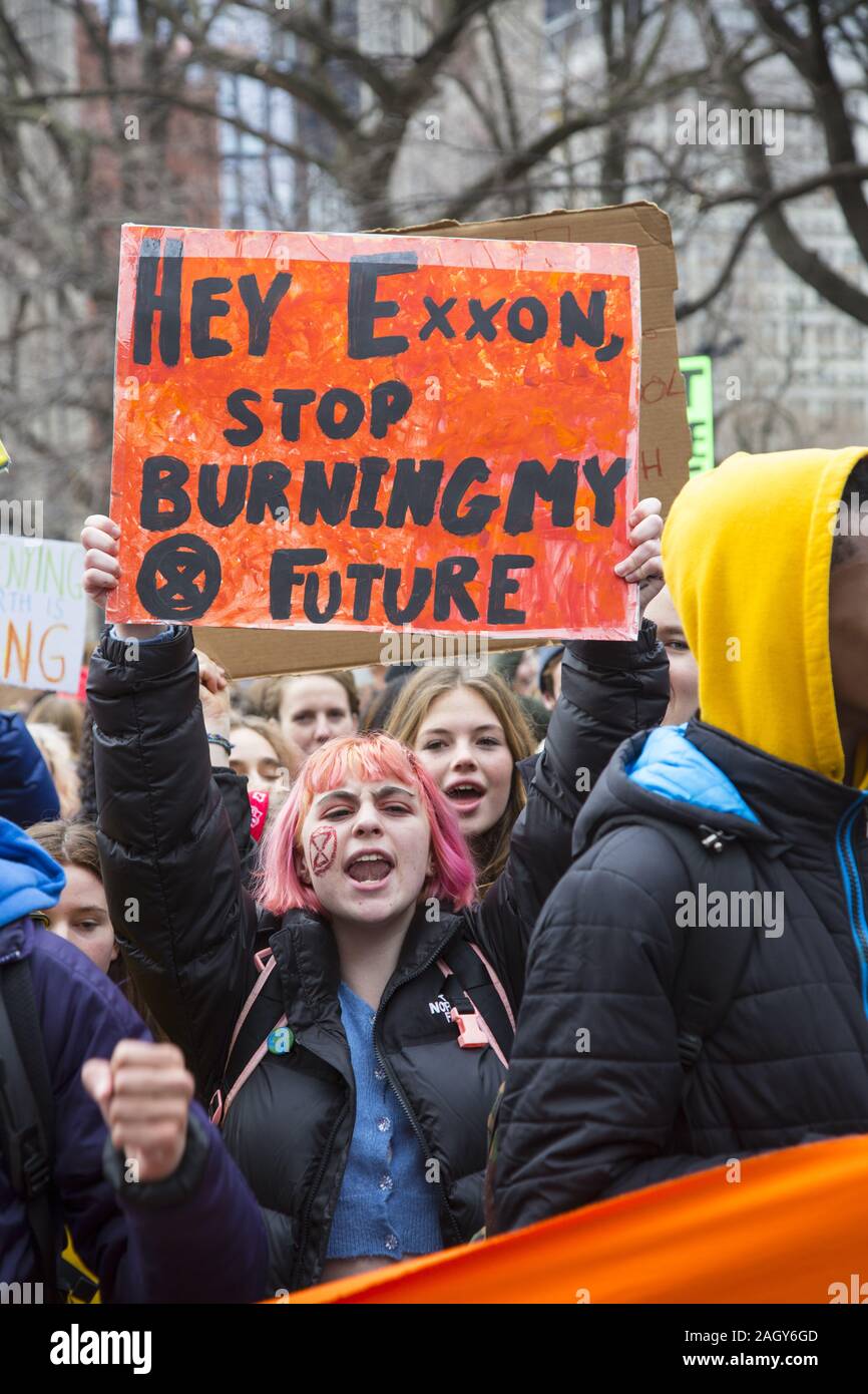 School students and others gather in New York City as part of the ...