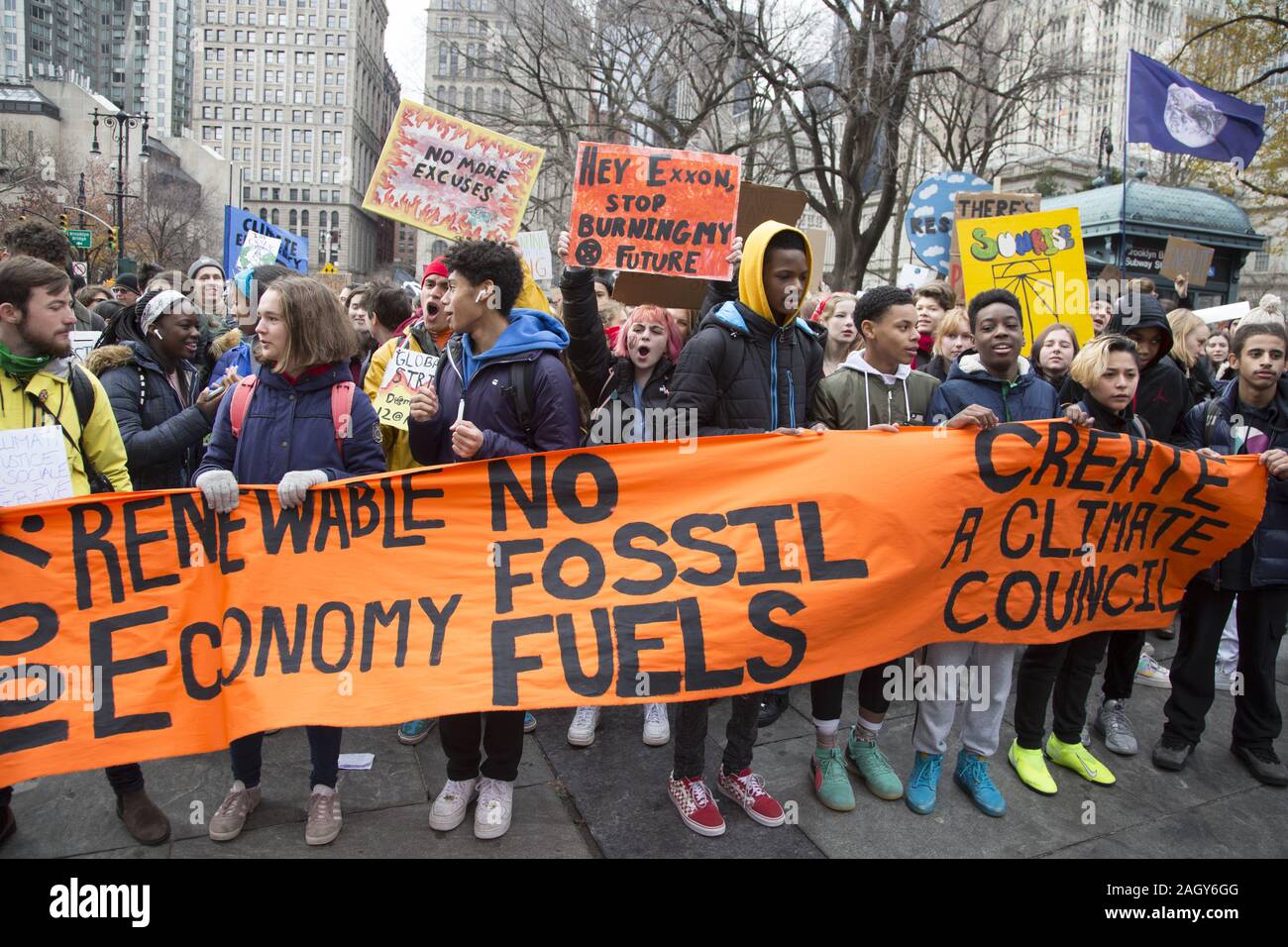 School students and others gather in New York City as part of the ...