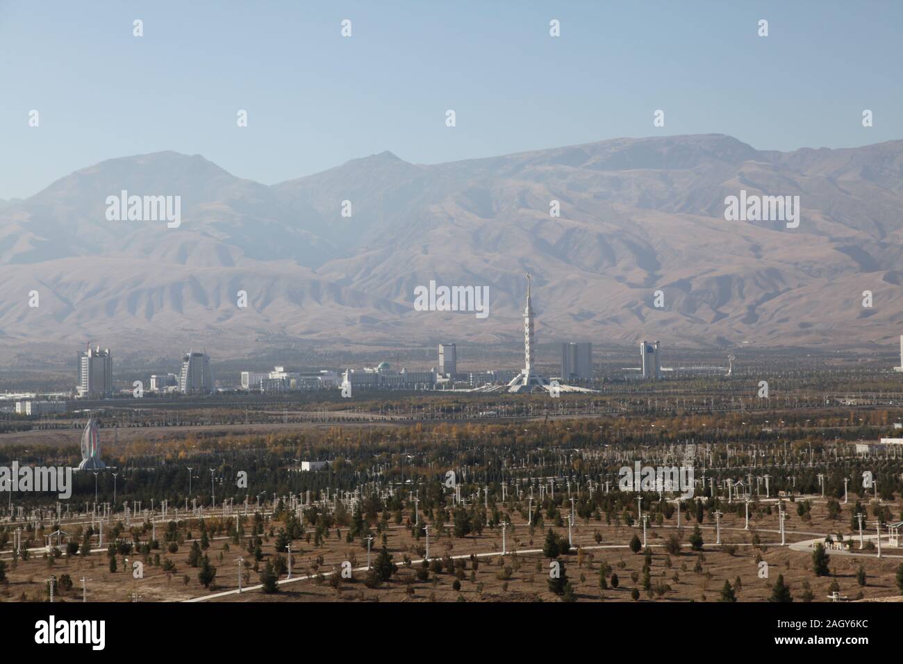 Ashgabat Turkmenia View of city Stock Photo - Alamy